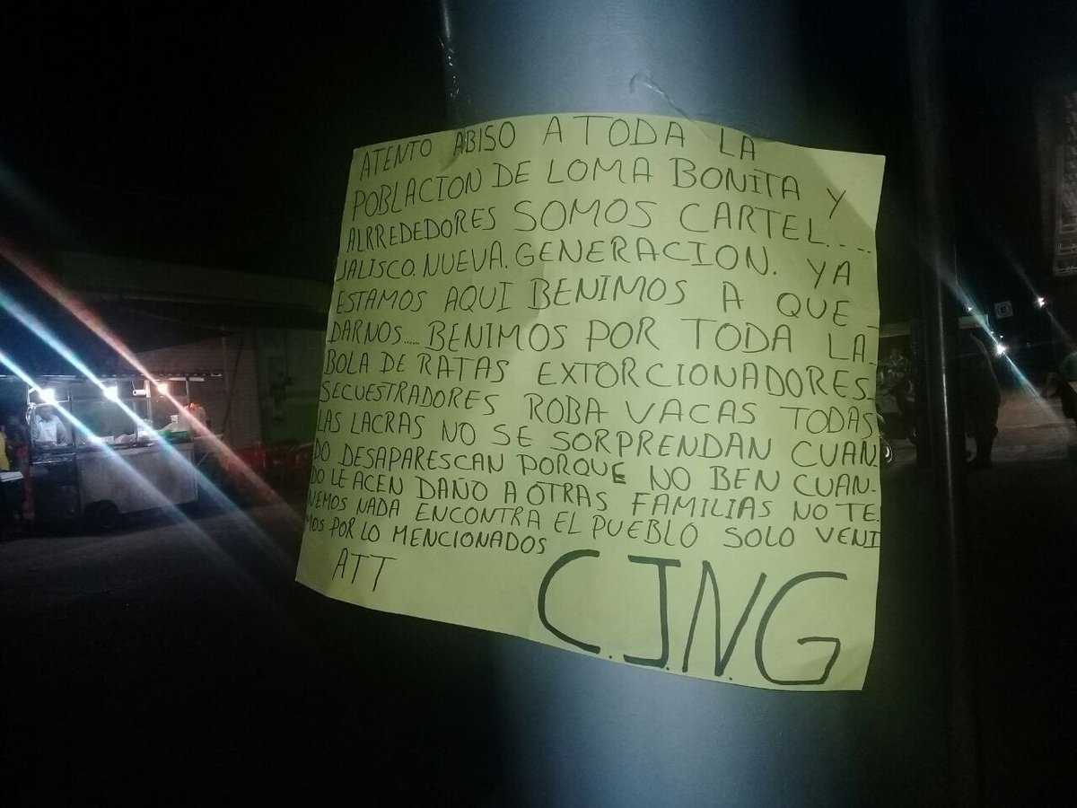 LOMABONITA,OAX. VIDEO Y NARCOMENSAJE DE CJNG ~ Daily Update NEWS