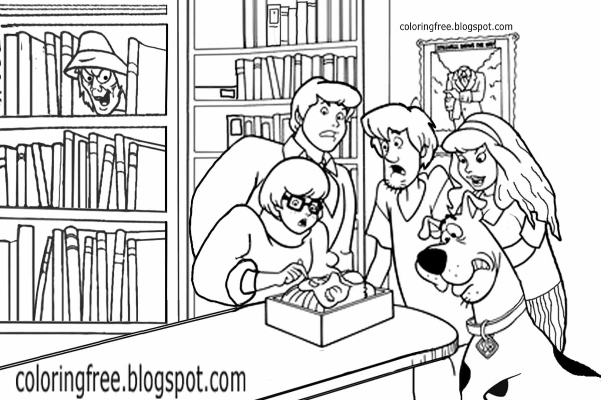Printable Scooby Doo Coloring Haunted Ghost Town Monster Drawing ...