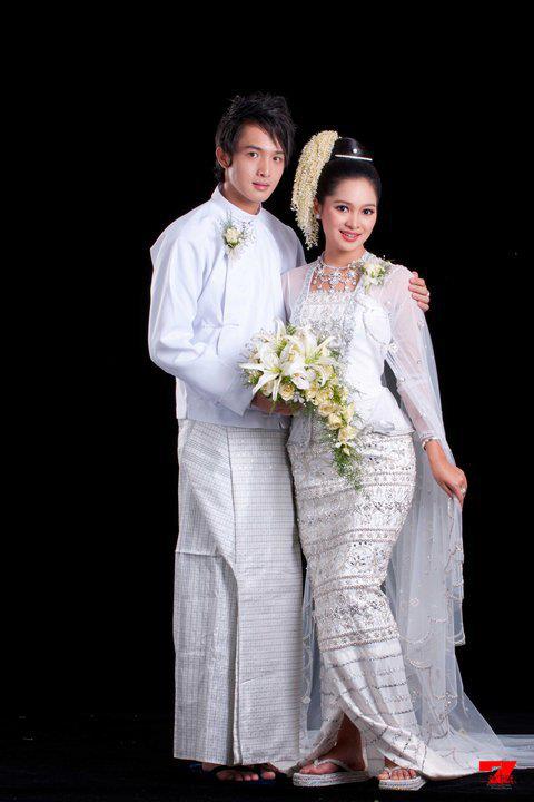 Model Kaung Pyae and Moe Yu San in Wedding Fashions | Myanmar Celebrity Couple Photos!