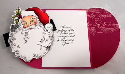Stamping & Scrapping in California: Gate fold Santa Card
