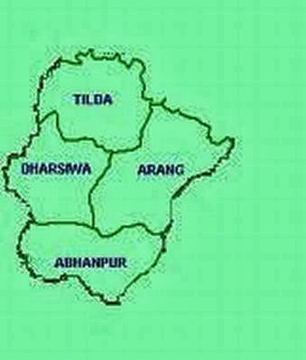 Chhattisgarh : Exp CG: Sub Division of Raipur District - Arang ...
