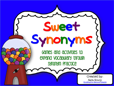 Smiling in Second Grade: Sweet Synonyms {Flash Giveaway}!
