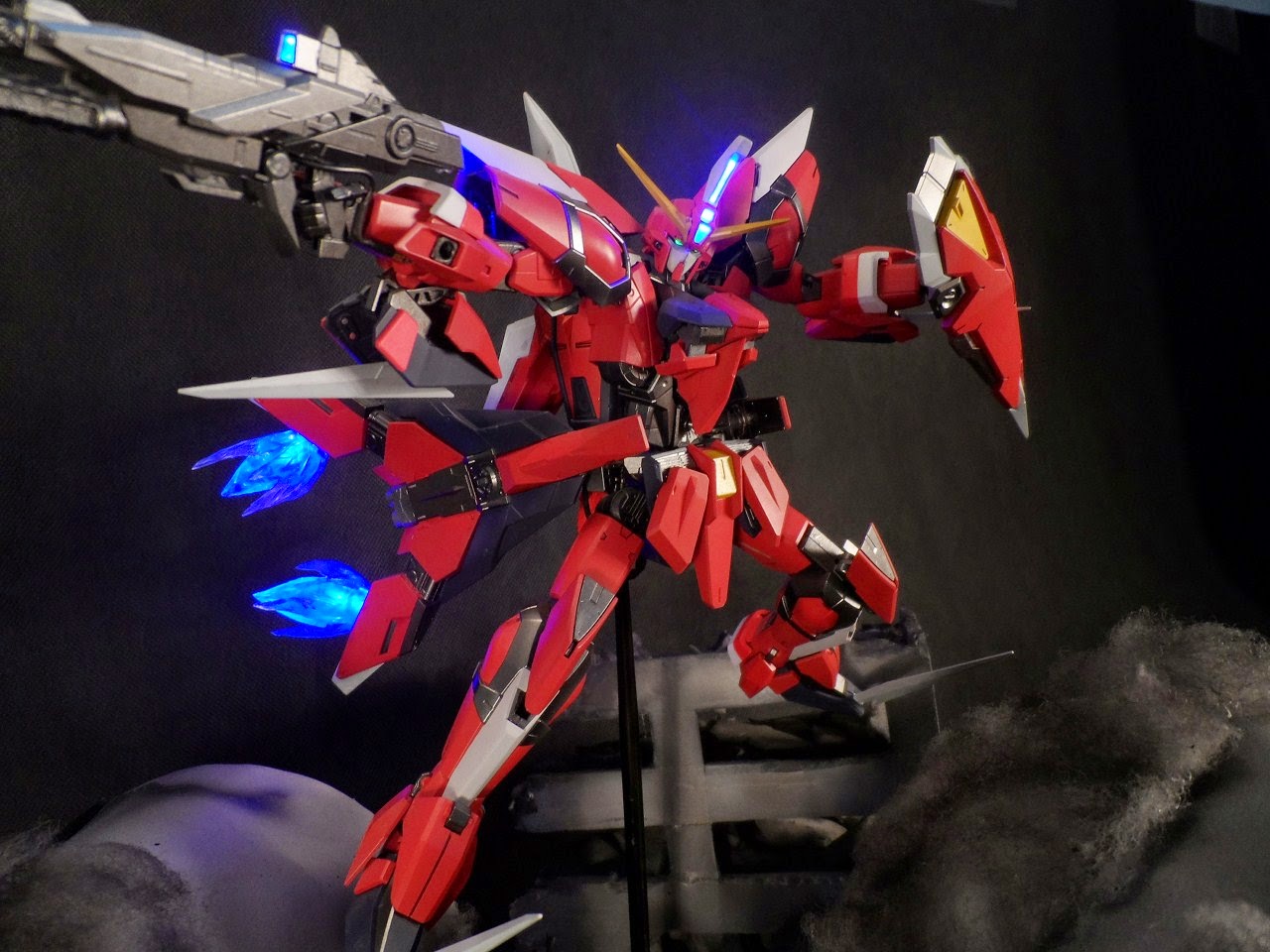 Custom Build: MG 1/100 Aegis Gundam with LED light and Diorama