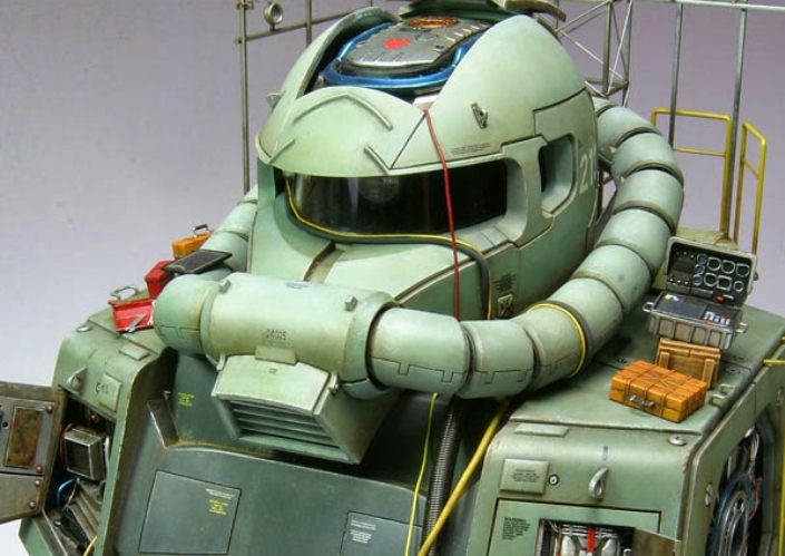 Custom Build: 1/35 Zaku II Head Display [UCHG 1/35 Ramba Ral Commando Set]