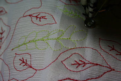 Tammy's Craft Emporium: Free motion quilting leaves