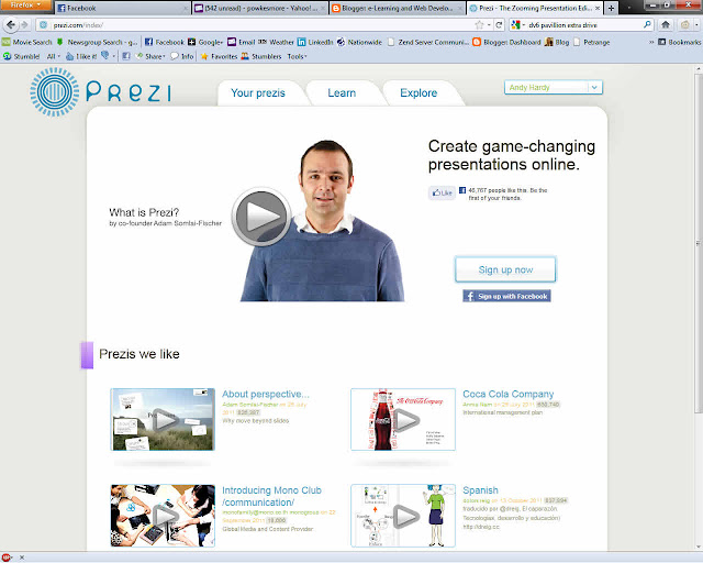 e-Learning and Web Development: Presenting Prezi