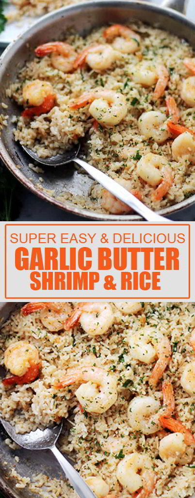 Garlic Butter Shrimp and Rice - My Zuperrr Kitchen