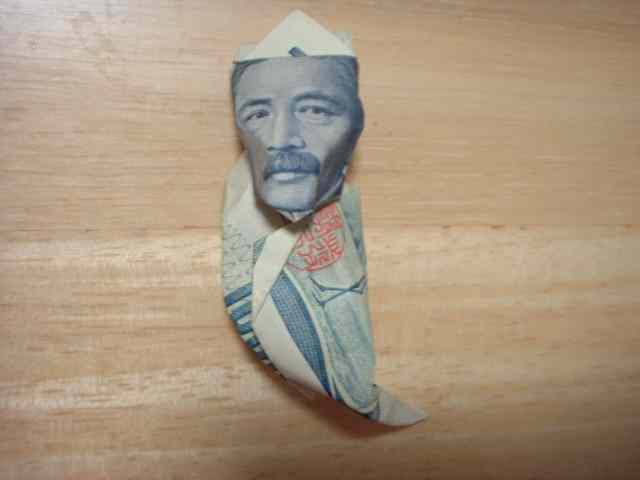 The Official Ninja News NINJA CHIKUWA: ORIGAMI of Japanese Money Bill ...