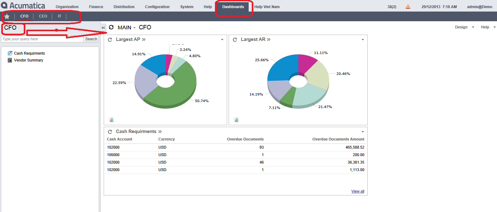 Acumatica Singapore: Personalised Dashboards at your Home Page.