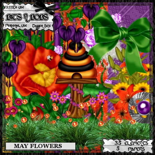 Bits N Bobs: May flowers kit freebie