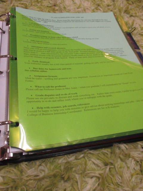 College Class Binder Organization | Looking Through The Lens