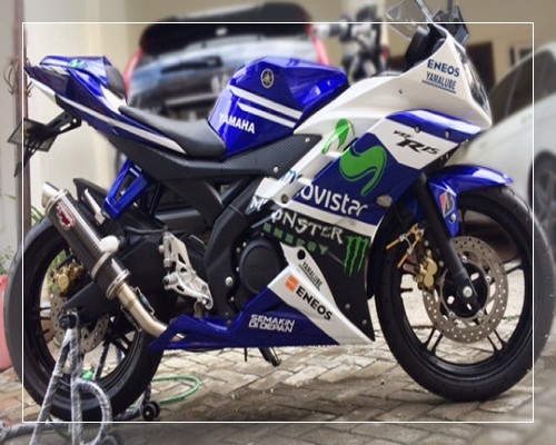 Foto modifikasi r15 warna merah hitam putih biru pink velg jari jari ...