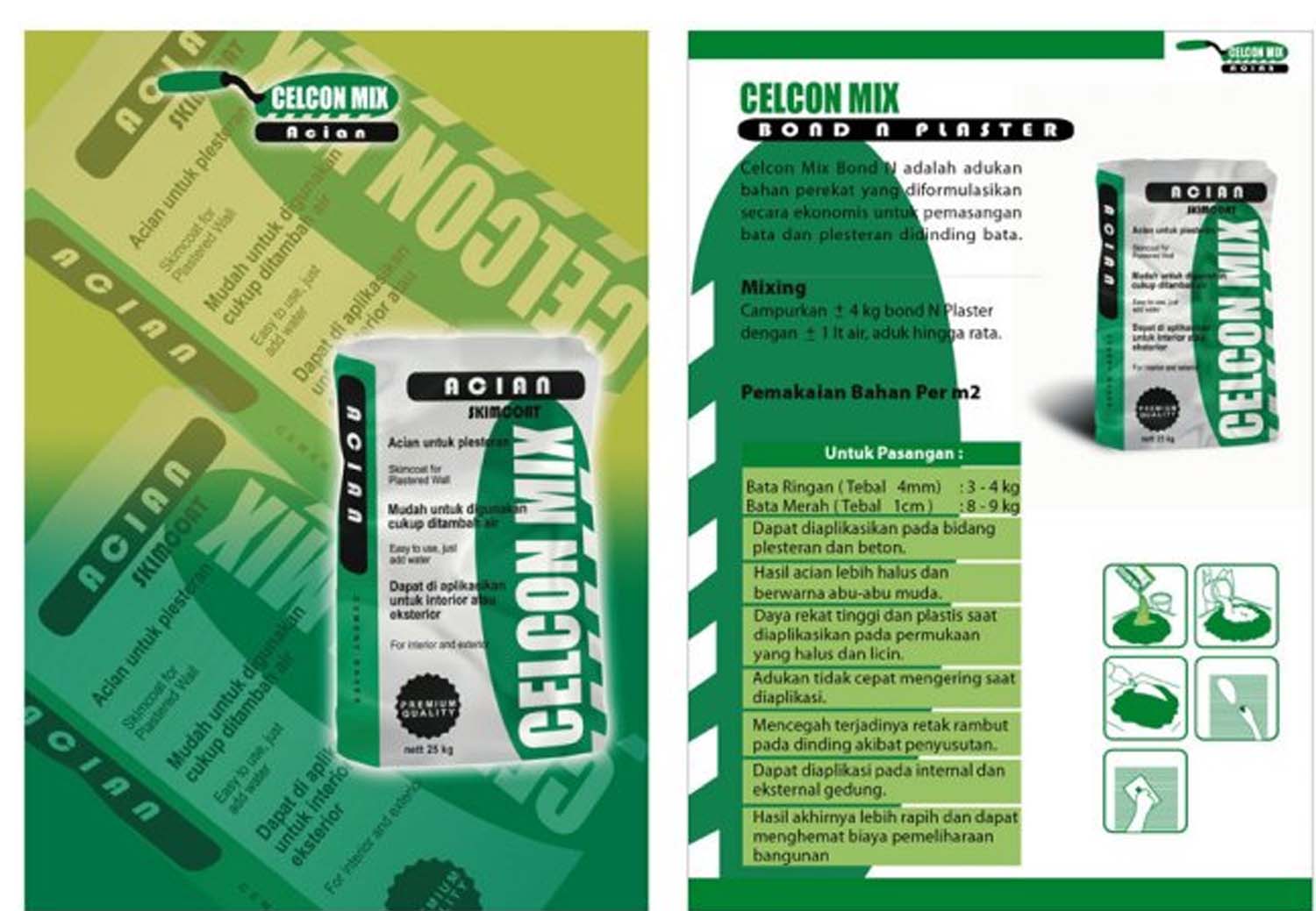 Mortar Instan : CELCON MIX - [Suplier-Material] Pemasuk Material Bangunan