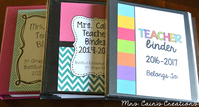 Mrs. Cain's Creations: Creating a Teacher Binder That Works for YOU ...