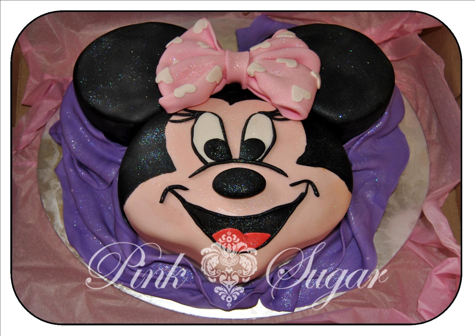 Pink Sugar: Minnie Mouse Face Cake...