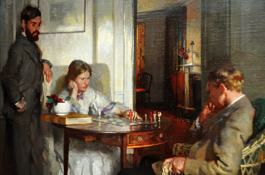 William Orpen (1878-1931) | Catherine La Rose ~ The Poet of Painting