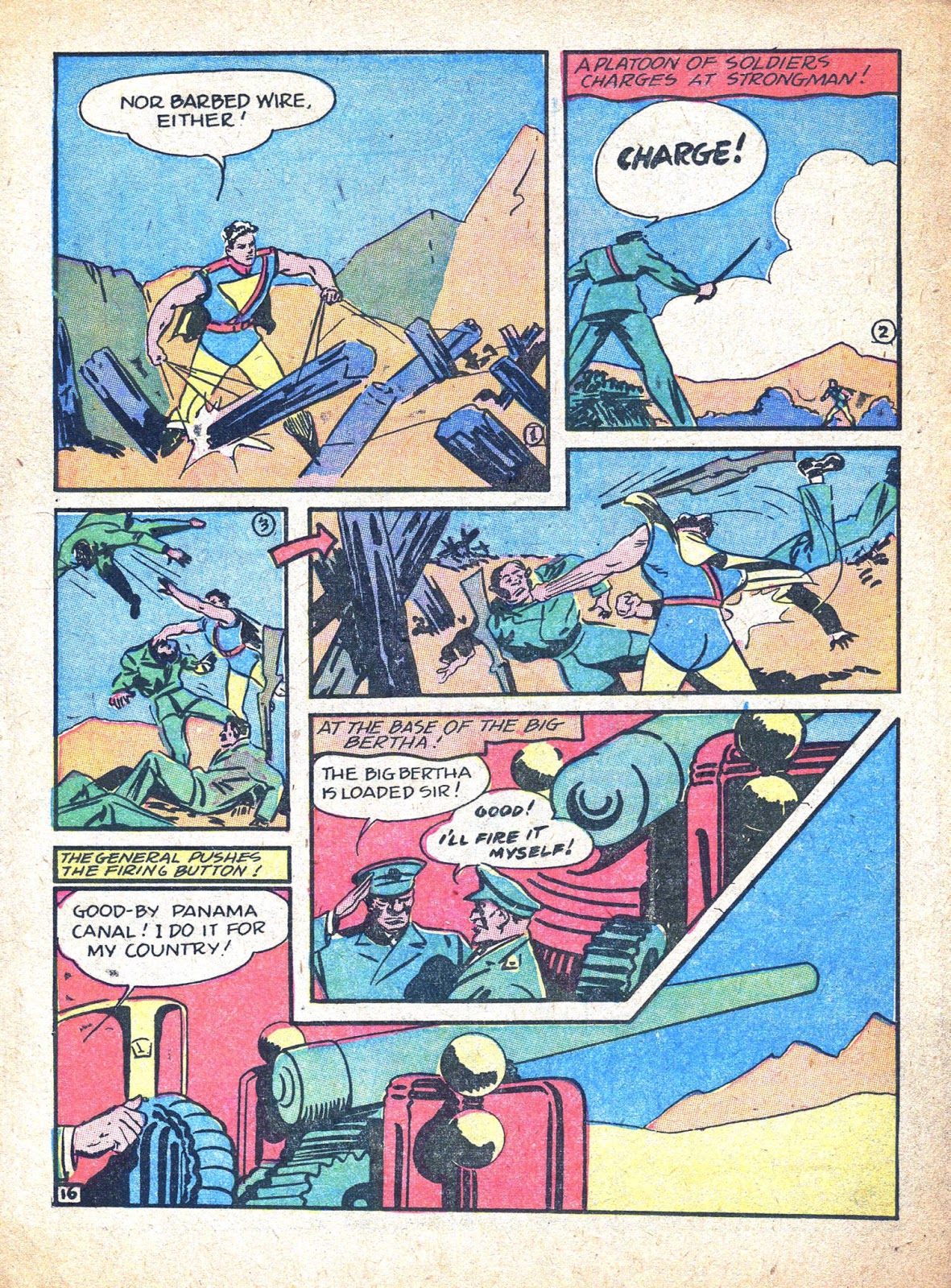 Four-Color Shadows: Strongman-Crash Comics-1940