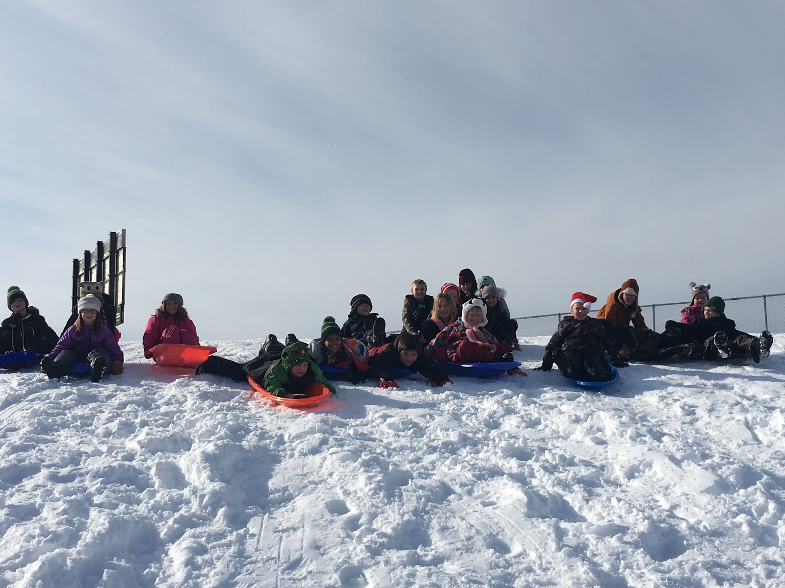 Mrs. Smith's classroom blog: All School Sledding