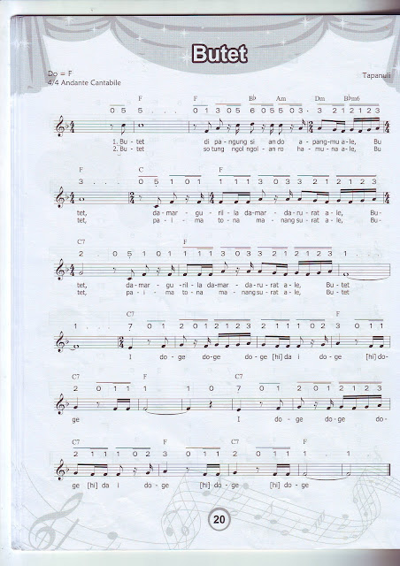 Not Angka Lagu Butet