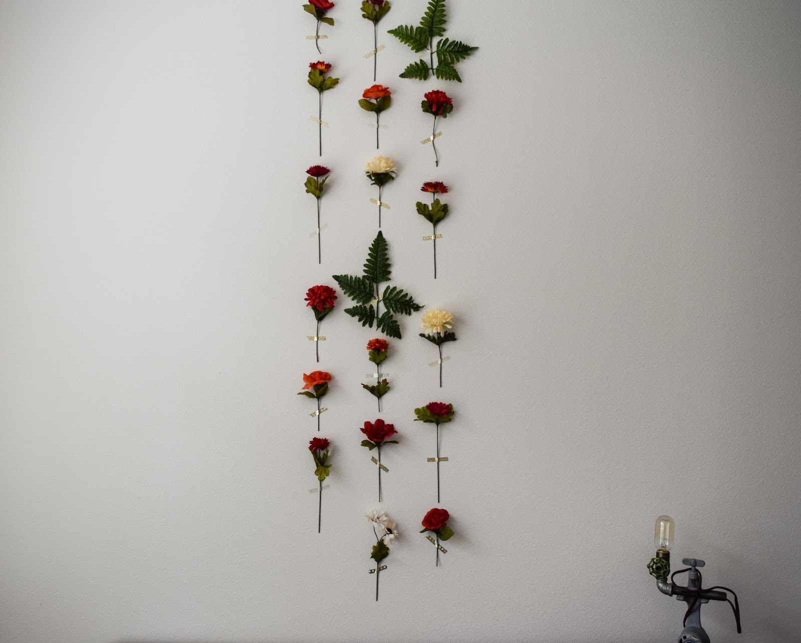 DIY flower wall | The Red Pencil Box