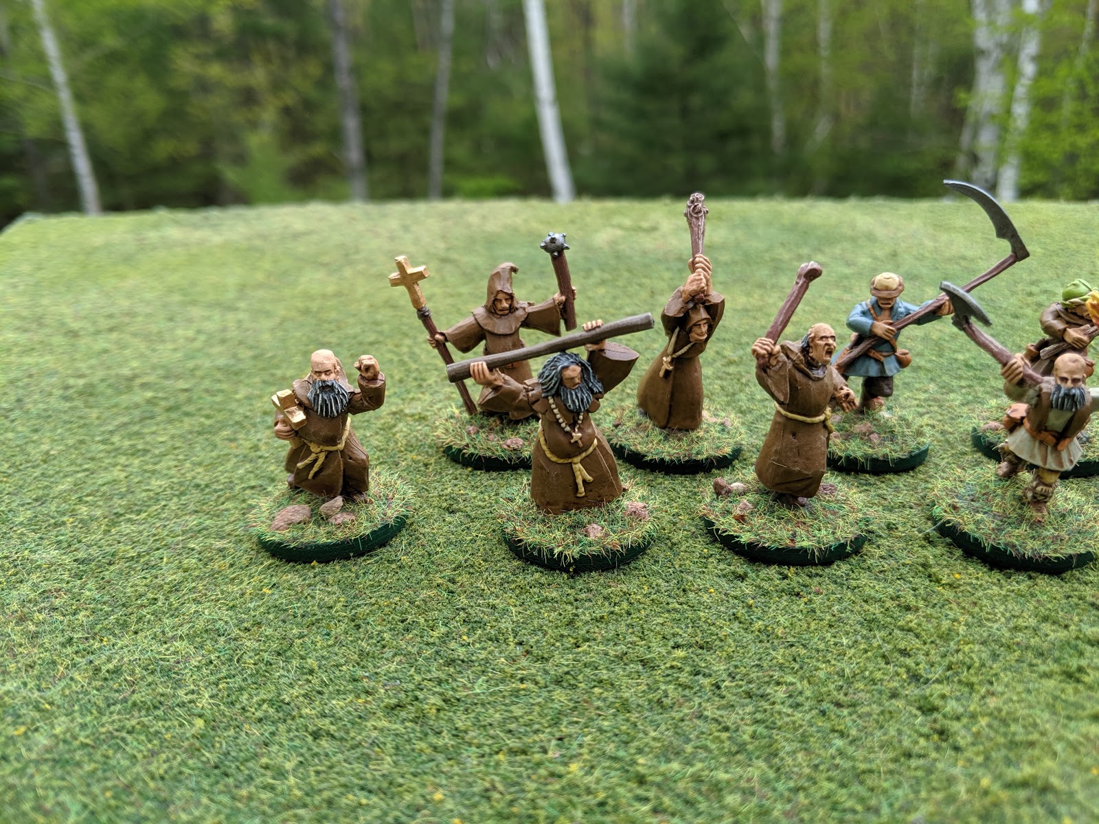 AJ's Wargaming Blog: Medieval Armed Peasants and Monks