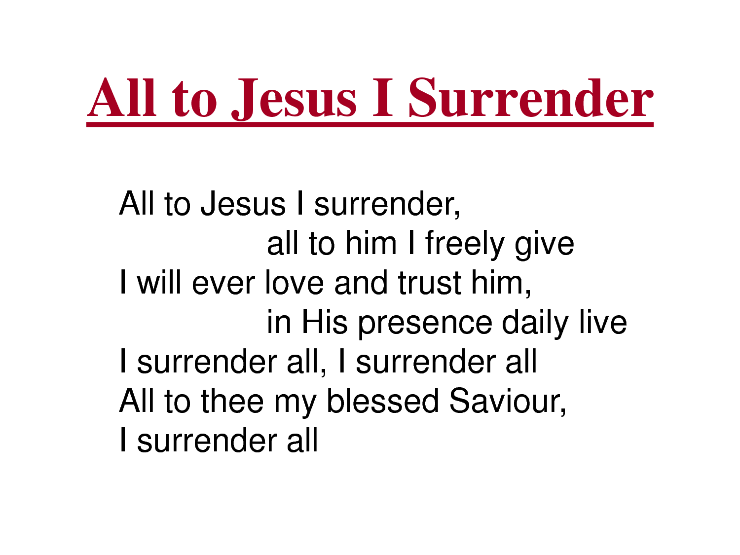 Inspira Smiles !: All to Jesus I surrender