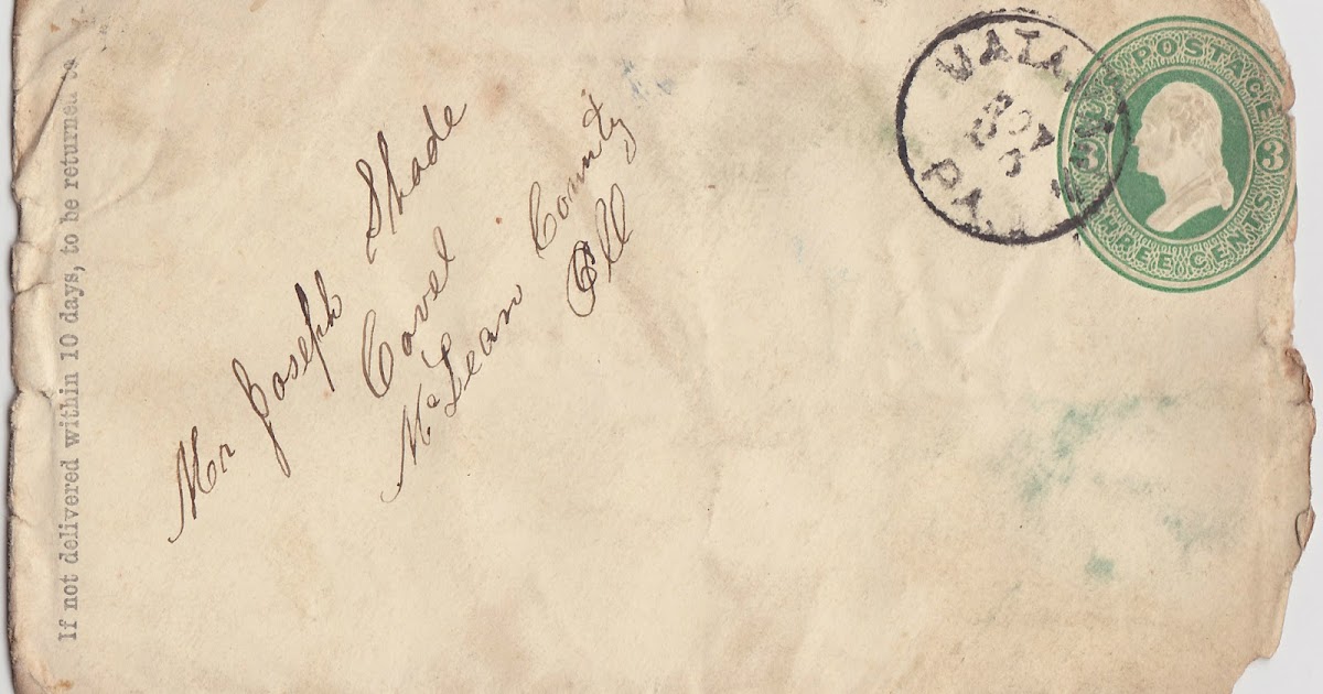 Papergreat: Old envelope that was mailed to Covell, Illinois