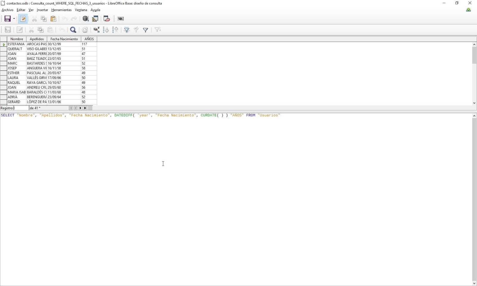 diferencias de fechas con SQL en LibreOffice Base (XIV) | Programación ...