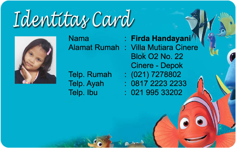 BUAT LABEL NAMA ANAK, BUAT KARTU NAMA ANAK: IDENTITAS CARD