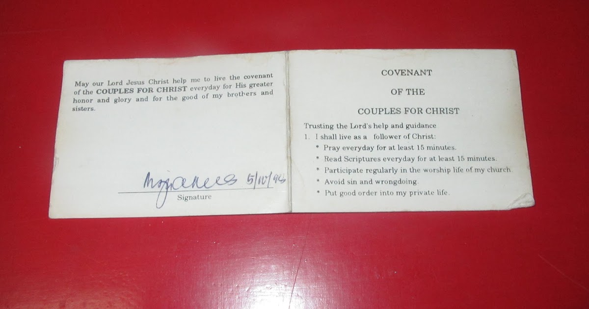 My Life as a "Couples for Christ": Covenant Orientation