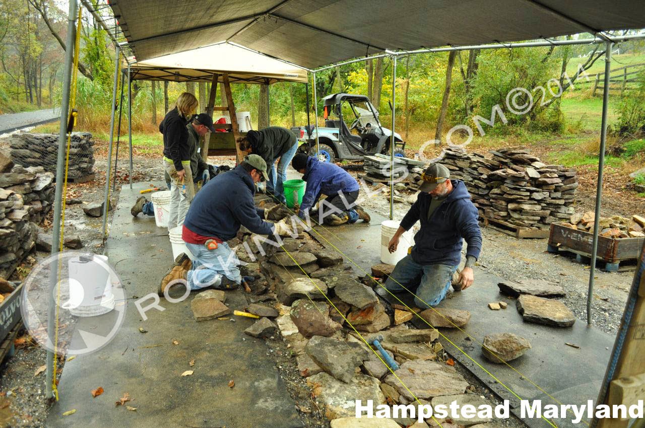 ROCKIN WALLS: Oct 2104 2 Day Dry Stone Workshop, 4' Rock Fence I, PA ...