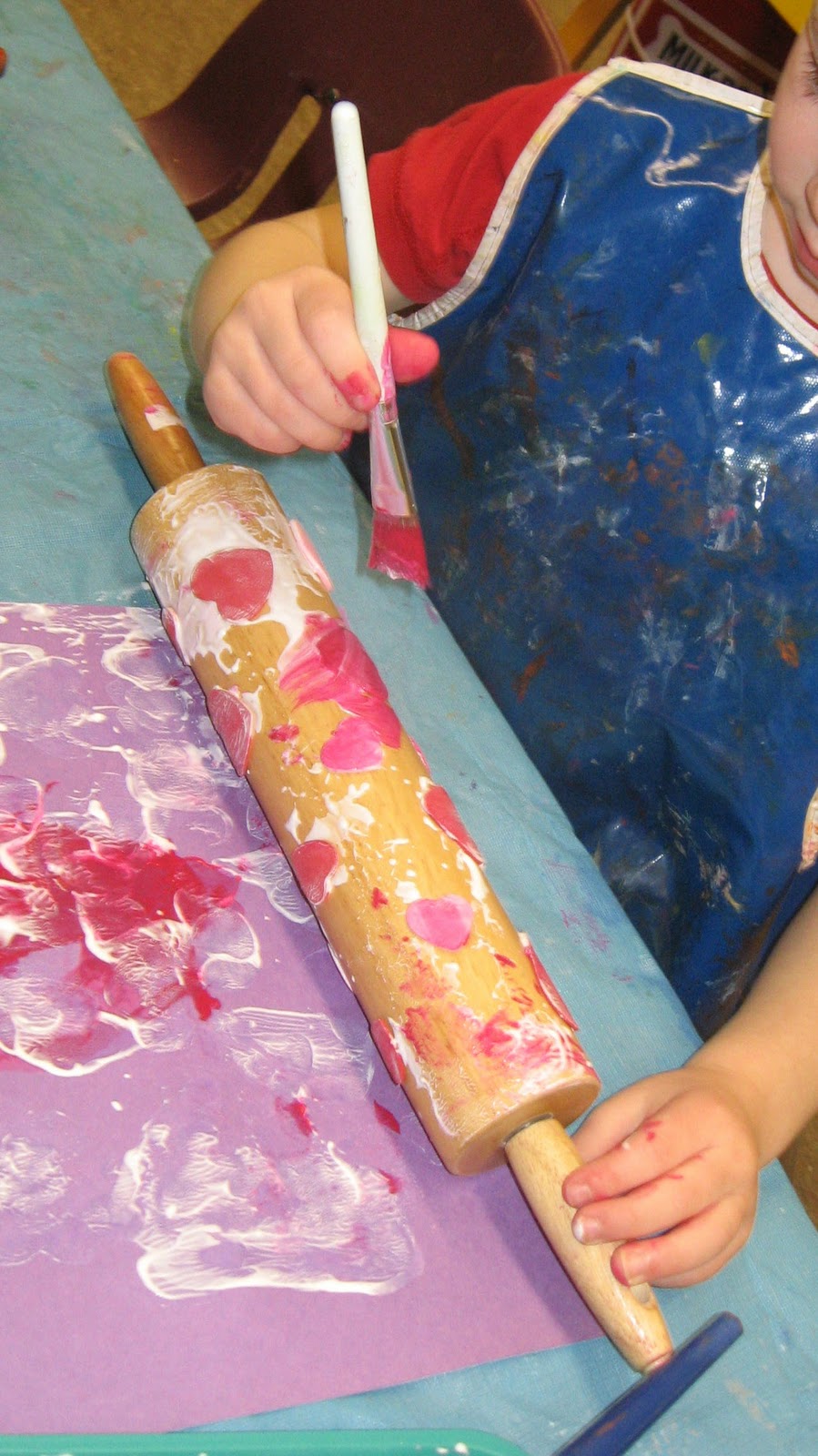 StrongStart: Valentine Rolling Pin Painting