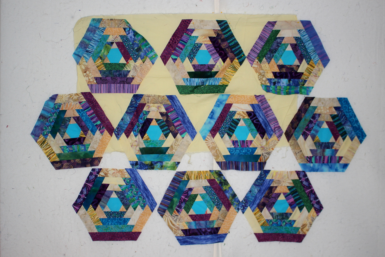 Beth's Blog: A How-to for the Hexagon Blocks from Class with Augusta Cole