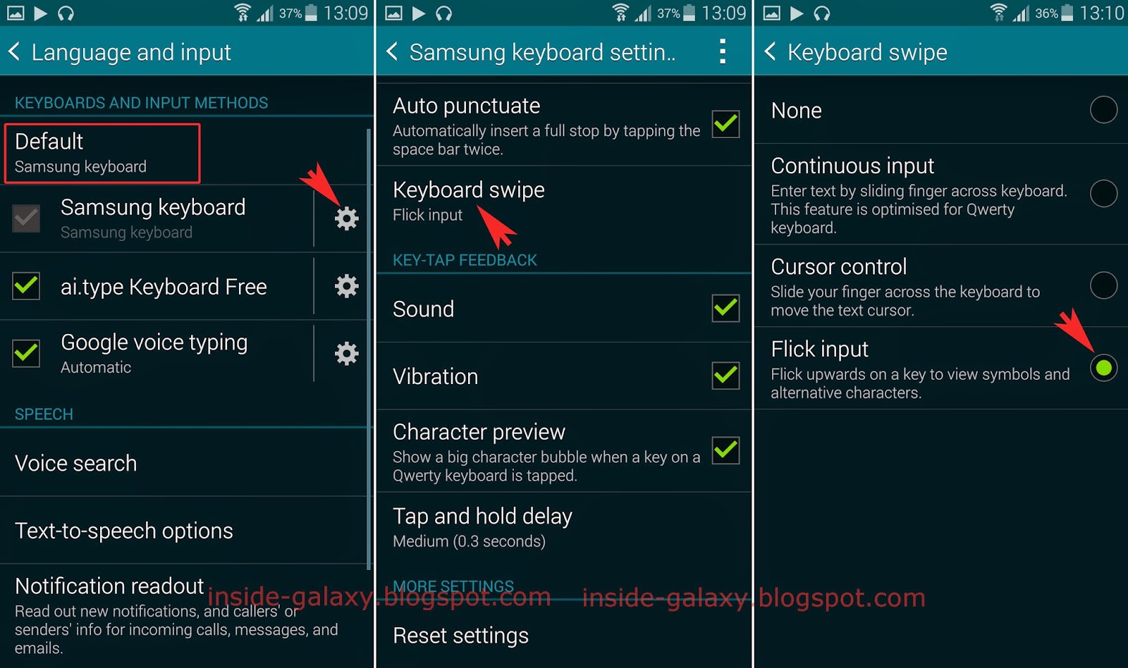 Inside Galaxy: Samsung Galaxy S5: How to Enable and Use Flick Input in ...