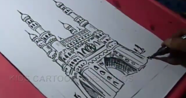KIDS CARTOON DRAWINGS: How to Draw Charminar Drawing Step by step3