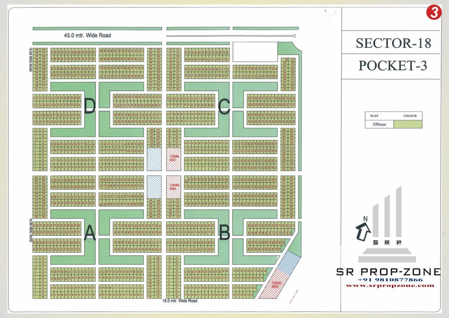 Layout Plan of Yamuna Expressway Sector- 18 Pocket- 3 HD Map