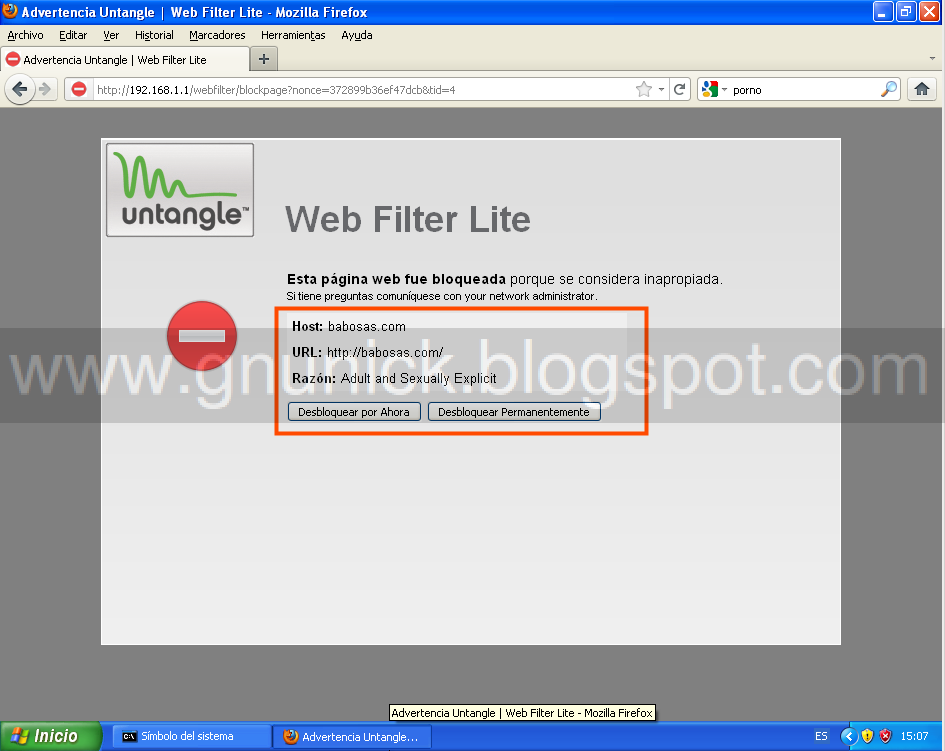 Untangle, Configurando Proxy (Web Filter Lite) y Firewall | gnunick