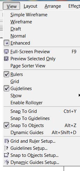 Using View Menu in Corel Draw 12 Complete English Notes | How to Use ...