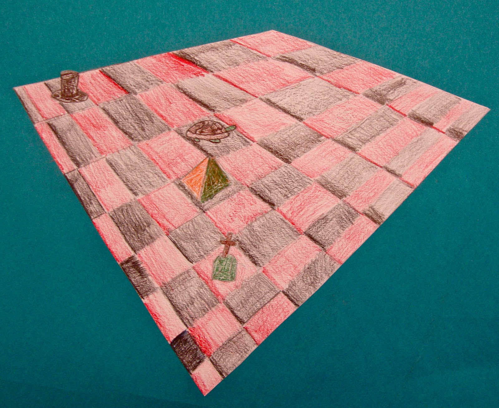 Art. Paper. Scissors. Glue!: 2 Point Perspective Chess Boards