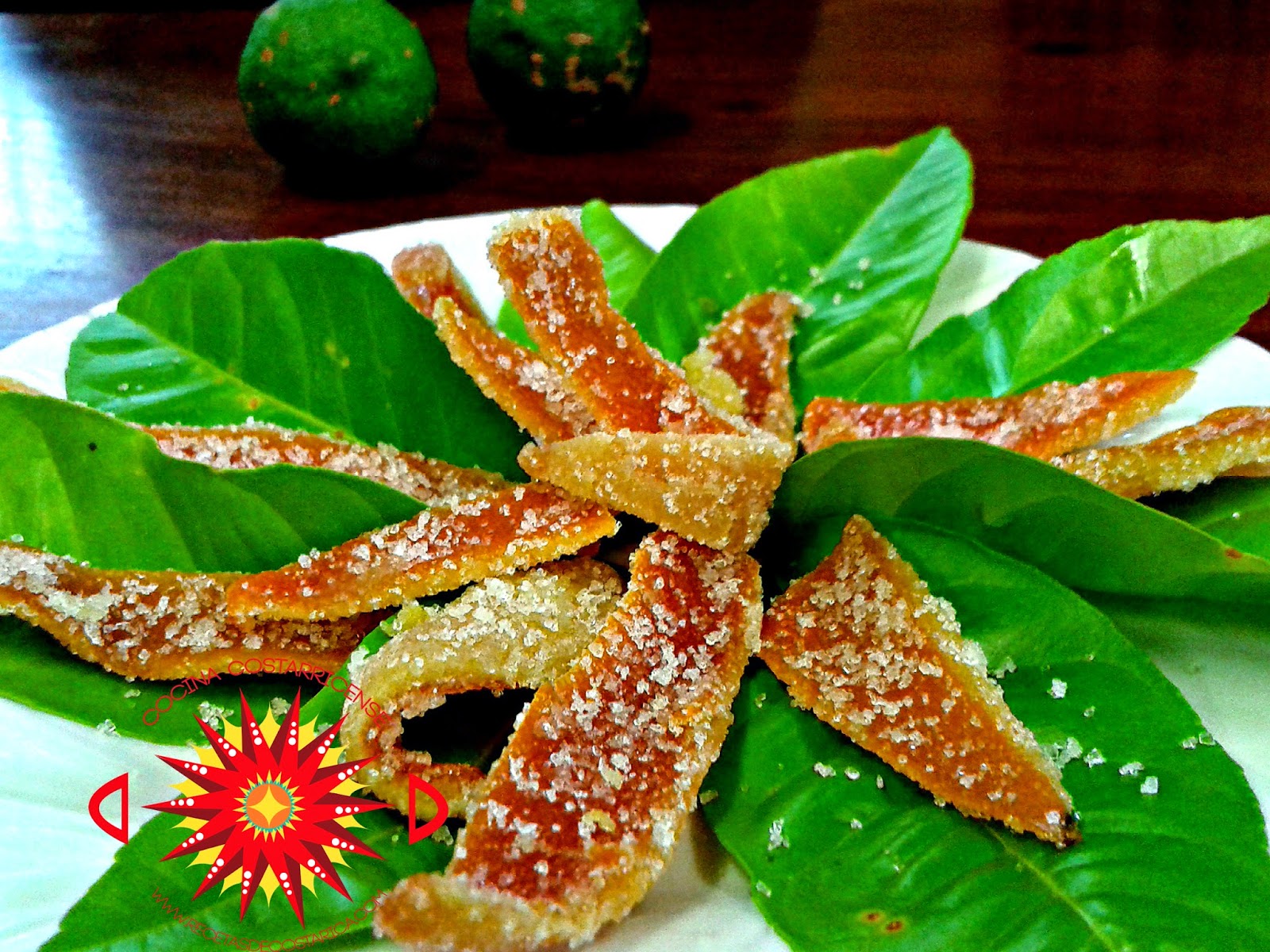 Cocina Costarricense: cáscaras de naranja azucaradas