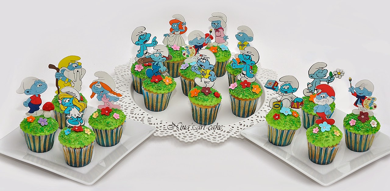 Nina's Art Cake: Tort "Strumfi dansatori"