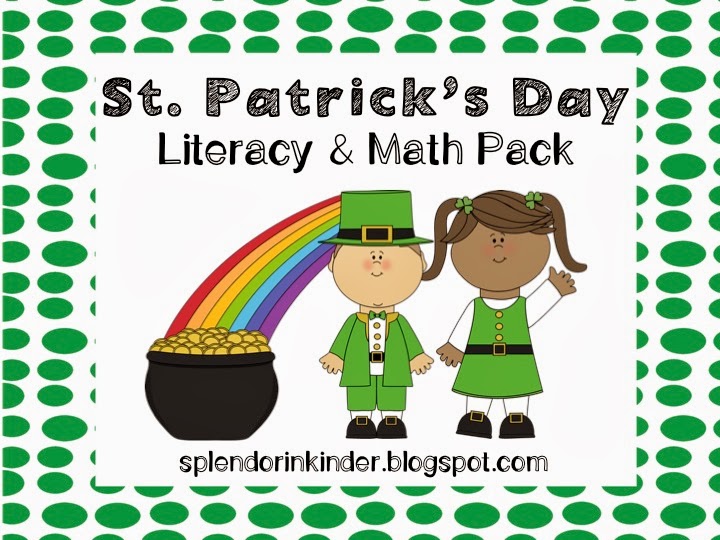 Splendor in Kinder: St. Patrick's Day Literacy and Math Pack!