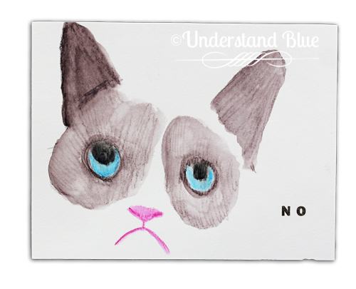 Happy Grumpy Cat Drawing