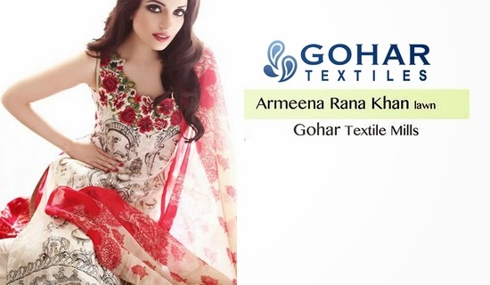 Gohar Textile Mills Summer Collection 2014 | Armeena Rana Khan Lawn ...