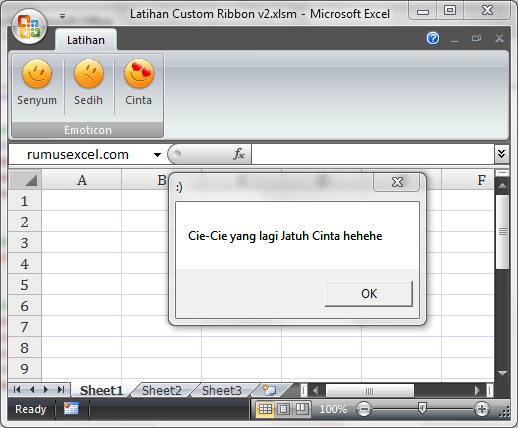Download Contoh Ribbon dengan Custom IMageMso