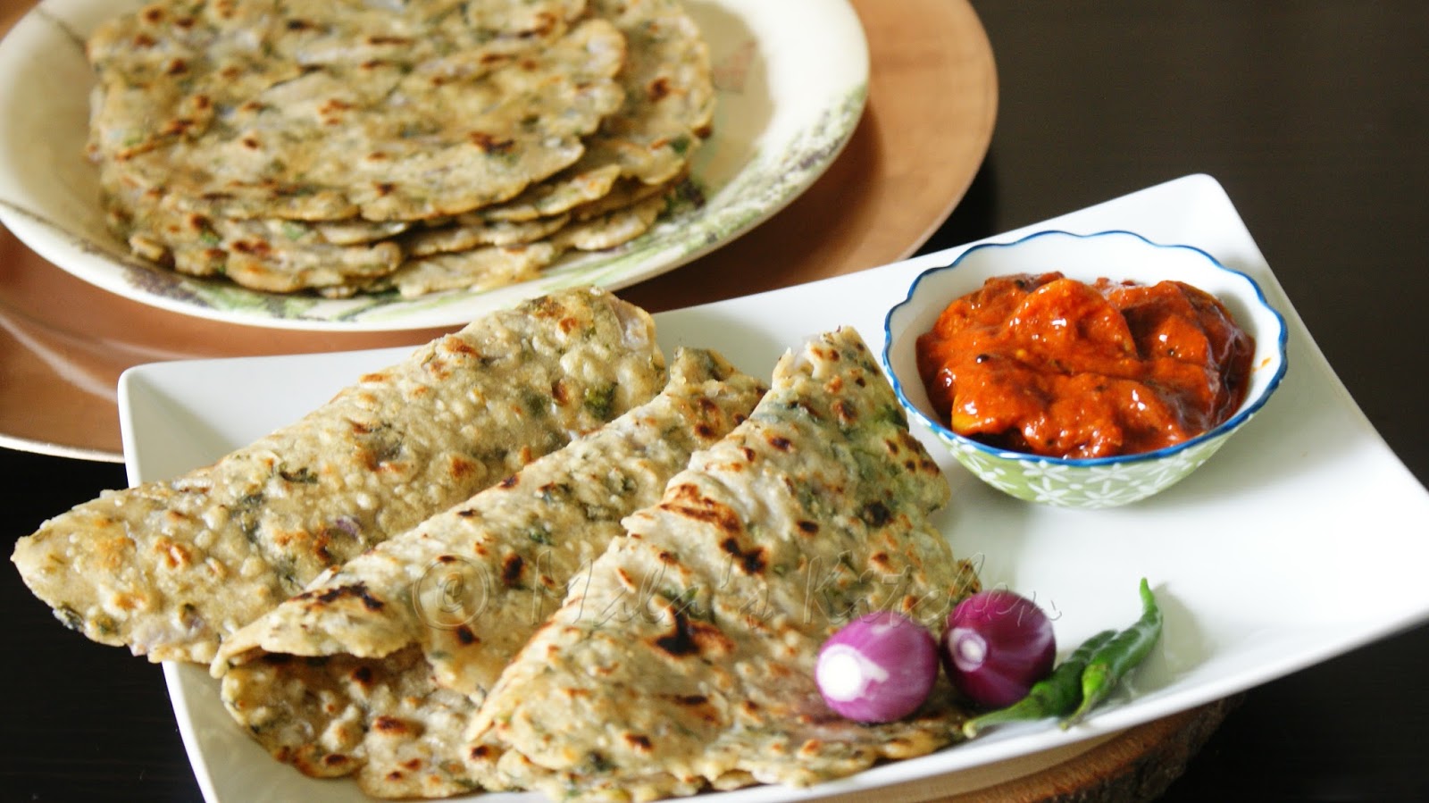 Jolada Rotti with Palak and Menthya/Methi - Malas-Kitchen