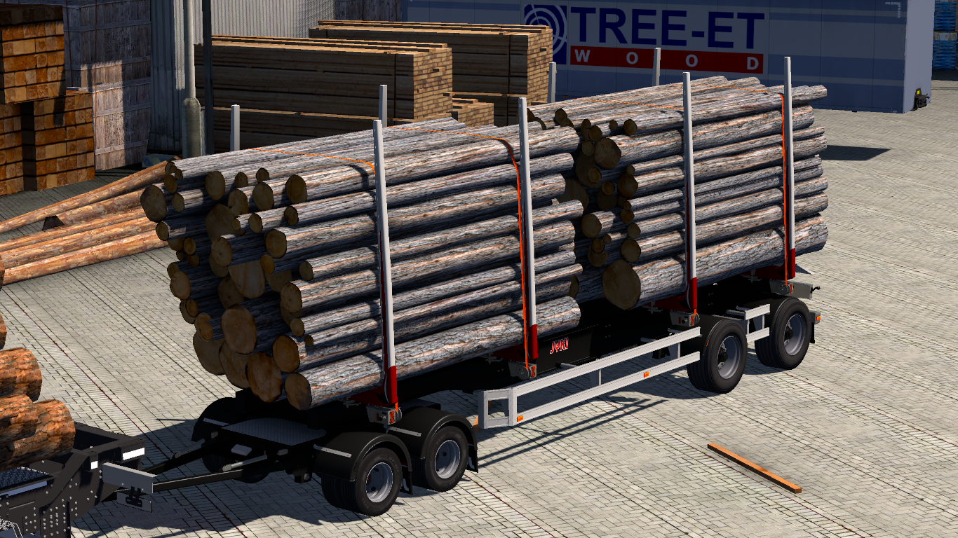 JYKI Timber Trailer 1.3.3 - Euro Truck Simulator 2 Mod World