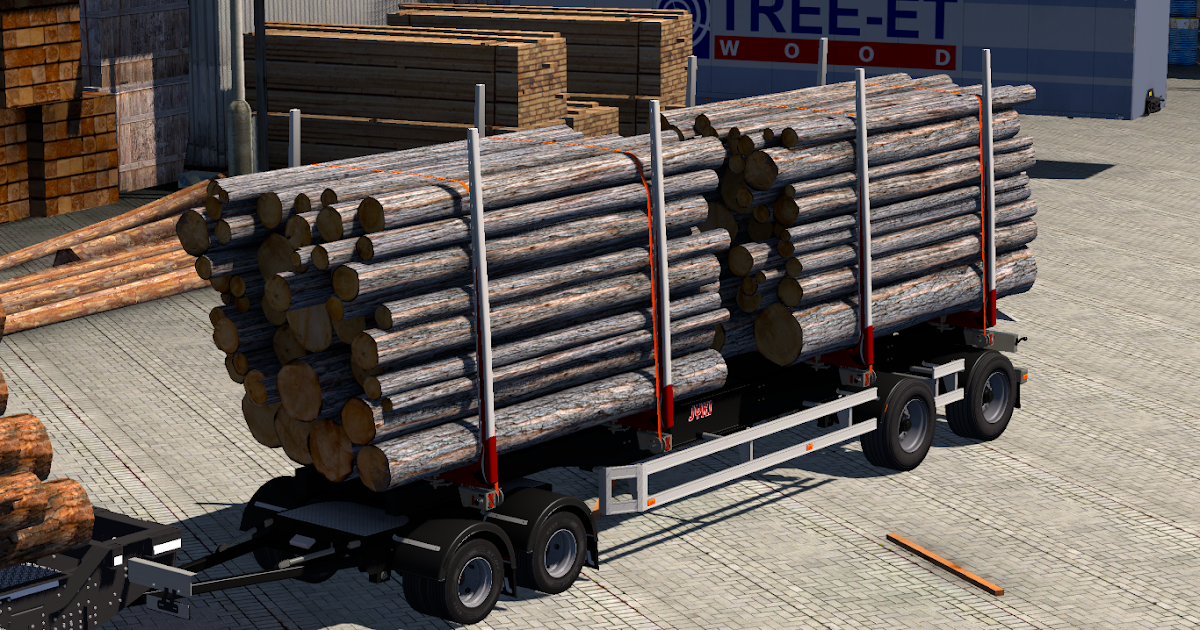 JYKI Timber Trailer 1.3.3 - Euro Truck Simulator 2 Mod World