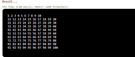 C Program To Print Numbers From 1 To 100 Without Using Loop