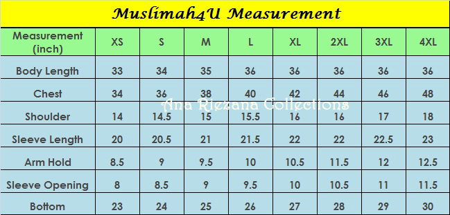 ANA RIEZANA COLLECTIONS: CARTA UKURAN